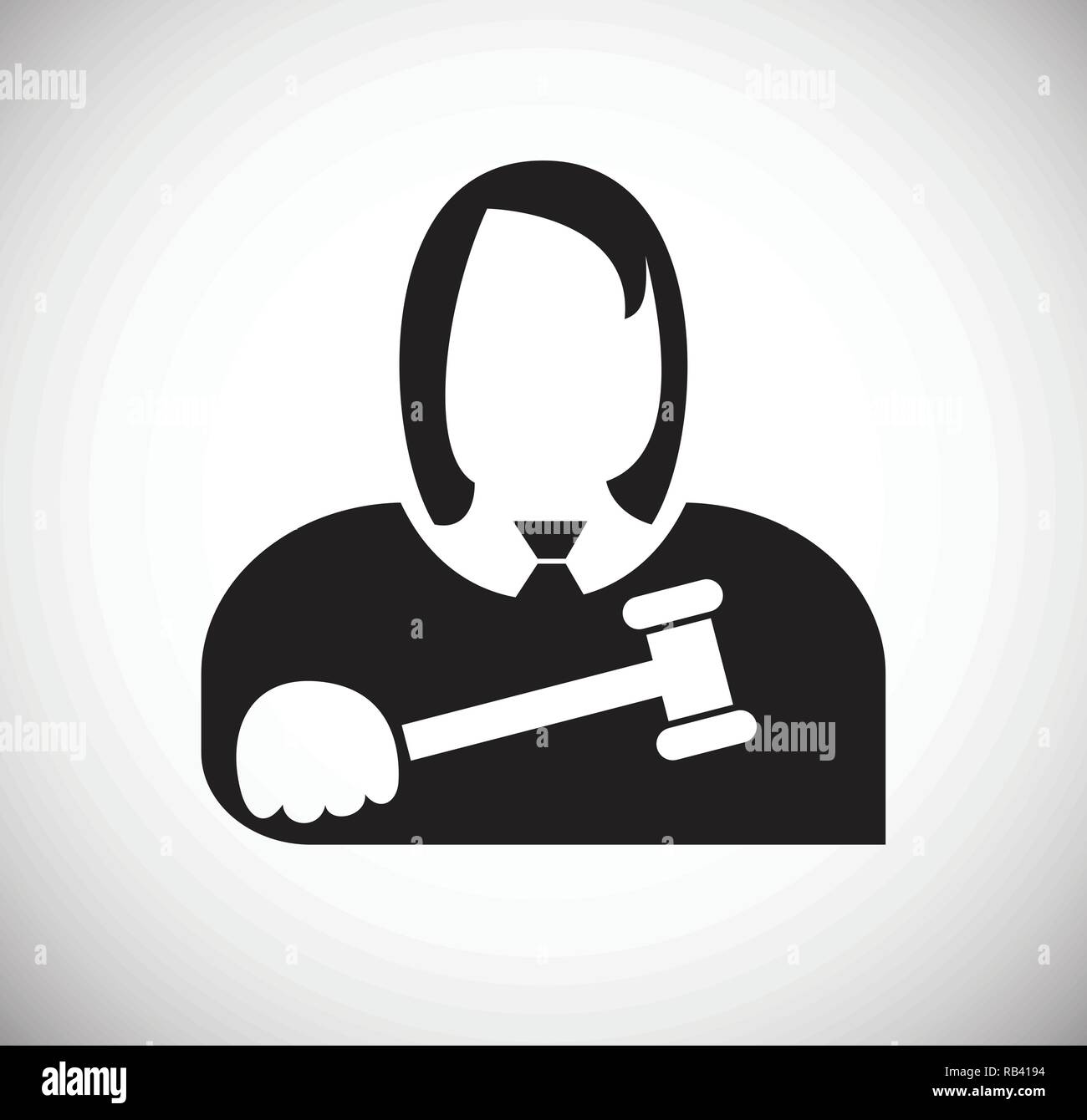 Judge icon on white background for graphic and web design, Modern ...