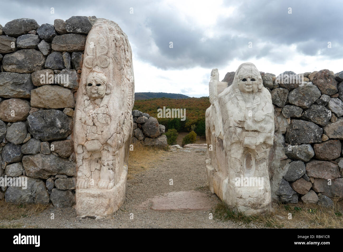 Sphinx Gate at Hattusa which was admitted to UNESCO World Heritage List ...