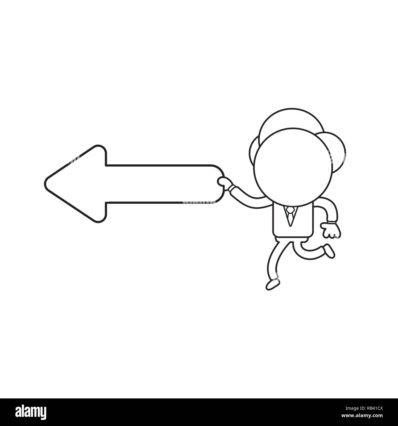 Vector illustration concept of businessman character running and ...