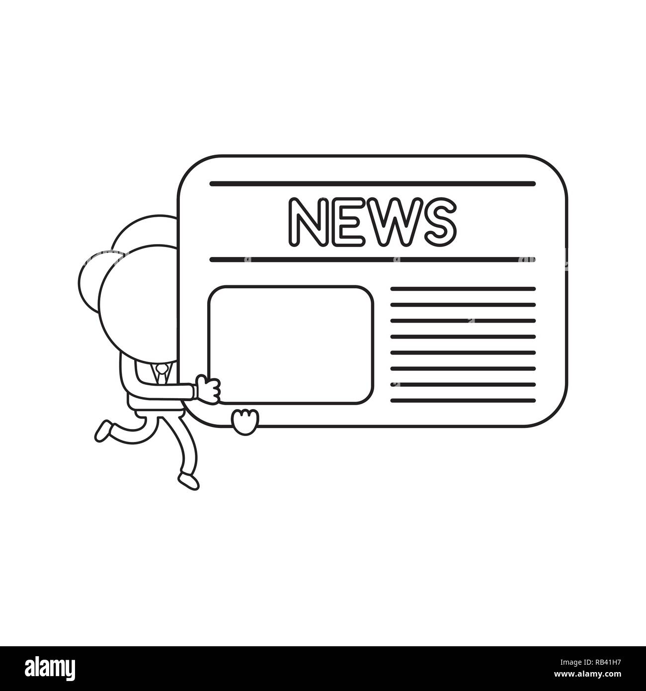 Vector illustration concept of businessman character running and ...
