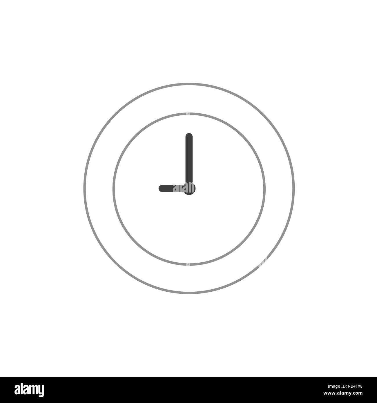 Vector illustration icon concept of clock time. Color outlines Stock ...