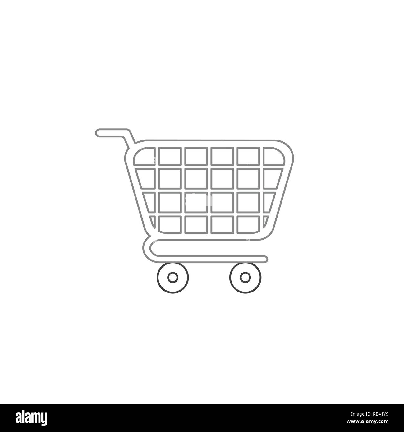Vector illustration icon concept of shopping cart. Color outlines Stock ...