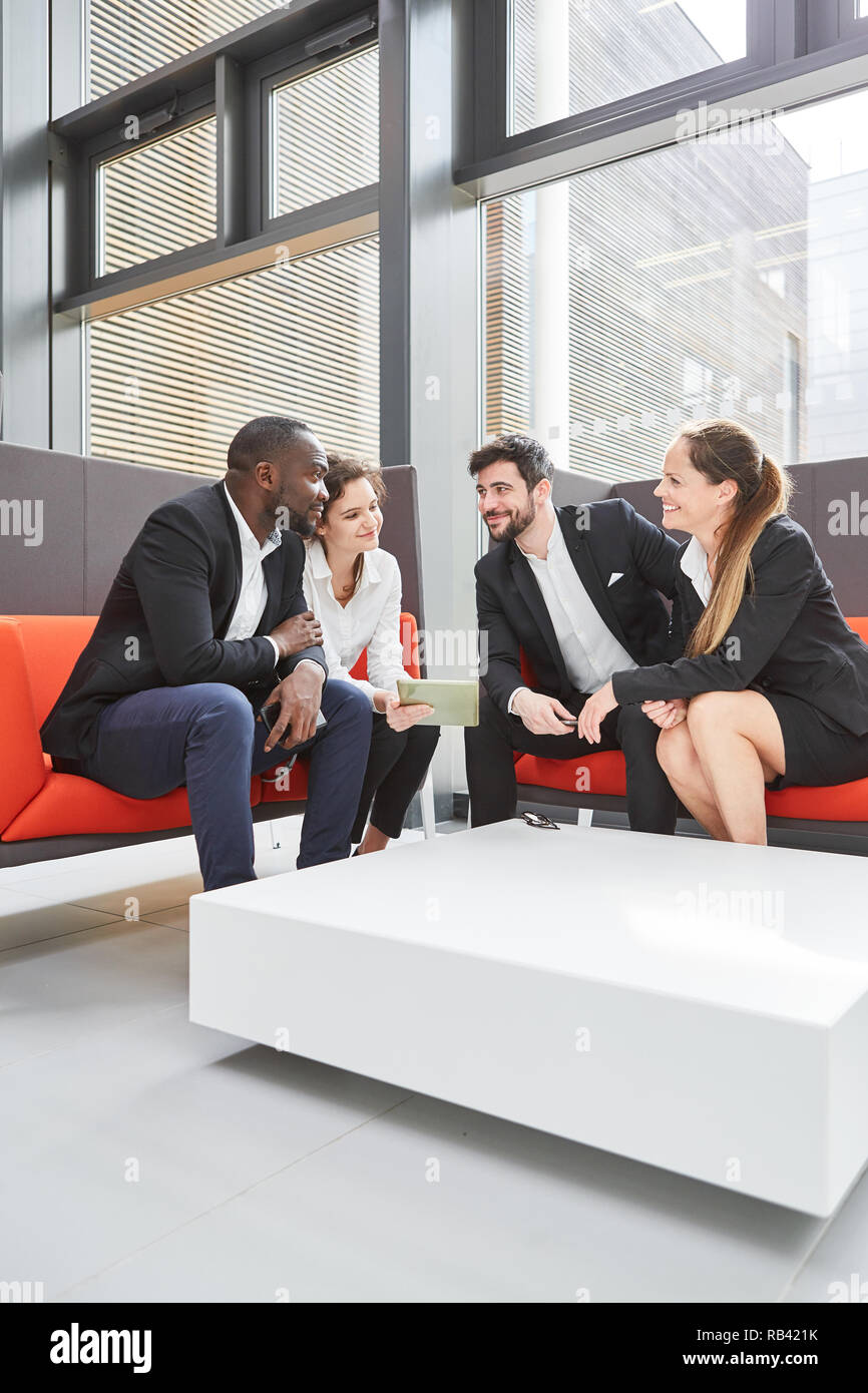 Business consulting team in a consultation in the lounge in the ...