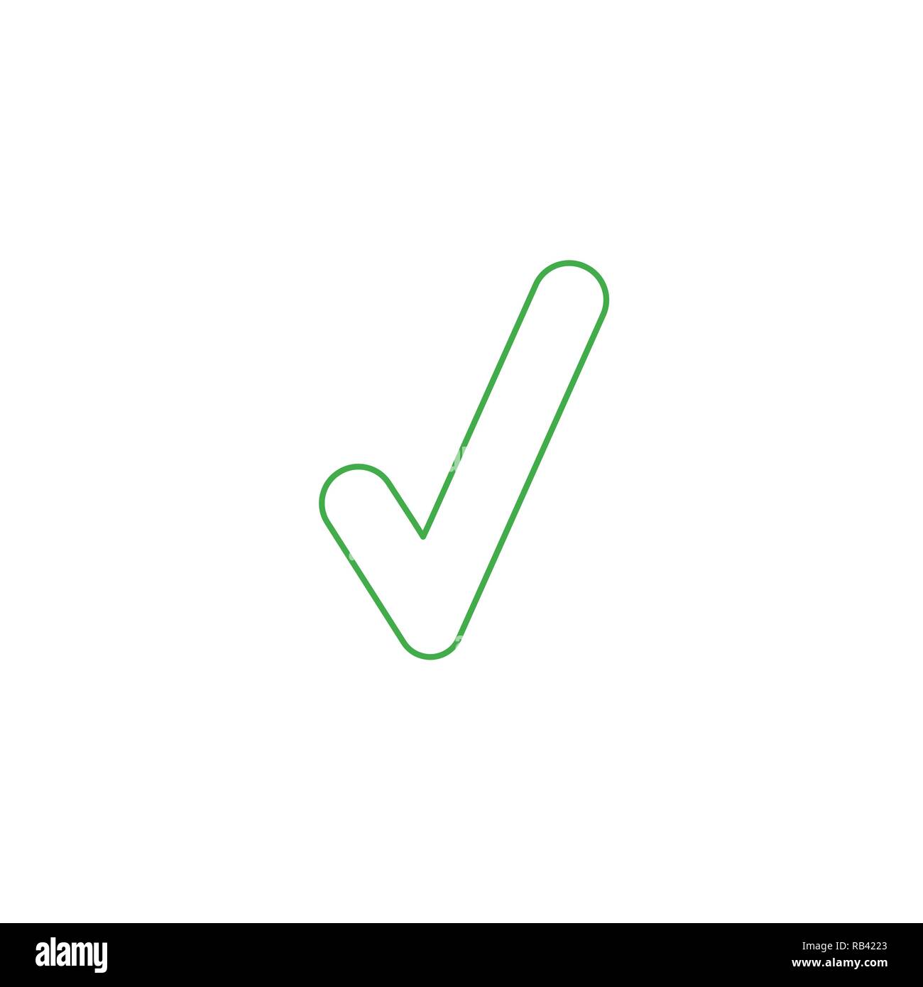Vector illustration icon concept of check mark. Color outlines Stock ...