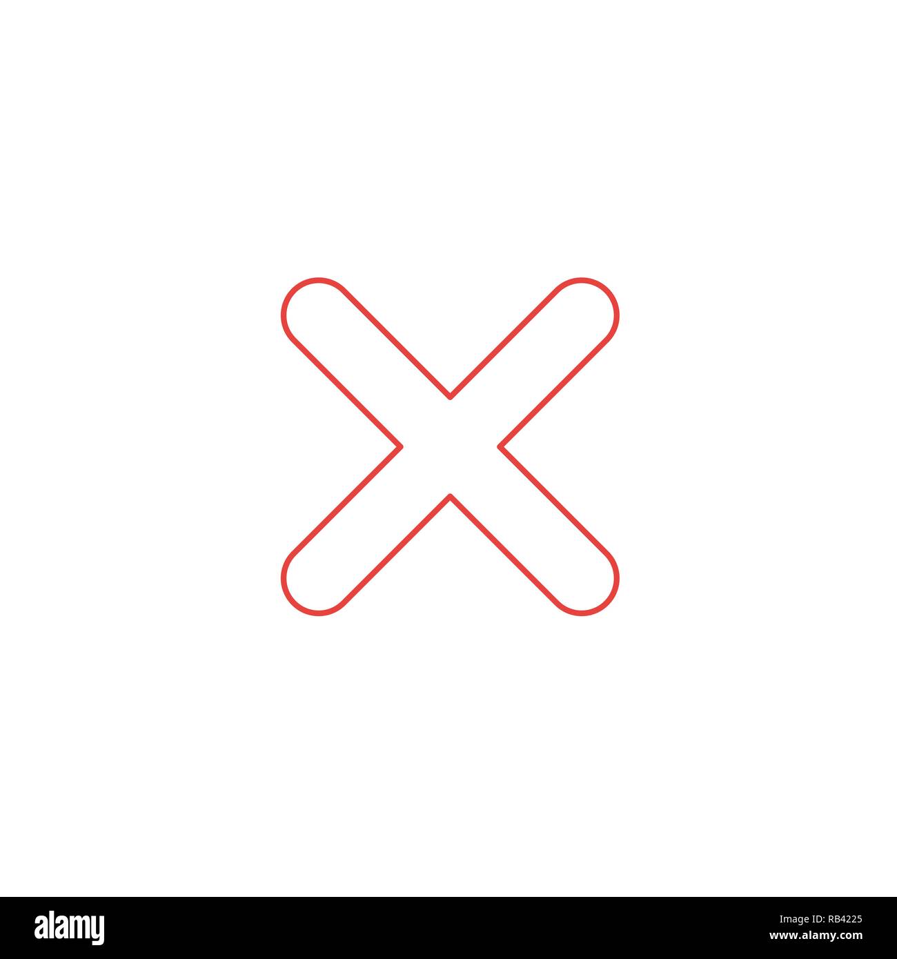 Vector illustration icon concept of x mark. Color outlines Stock Vector ...