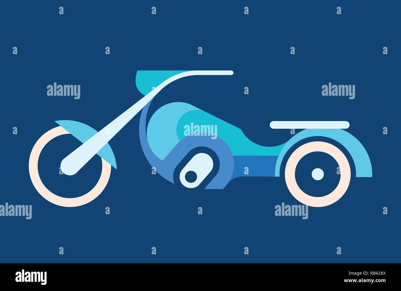 Old school chopper motorcycle Stock Vector Images - Alamy