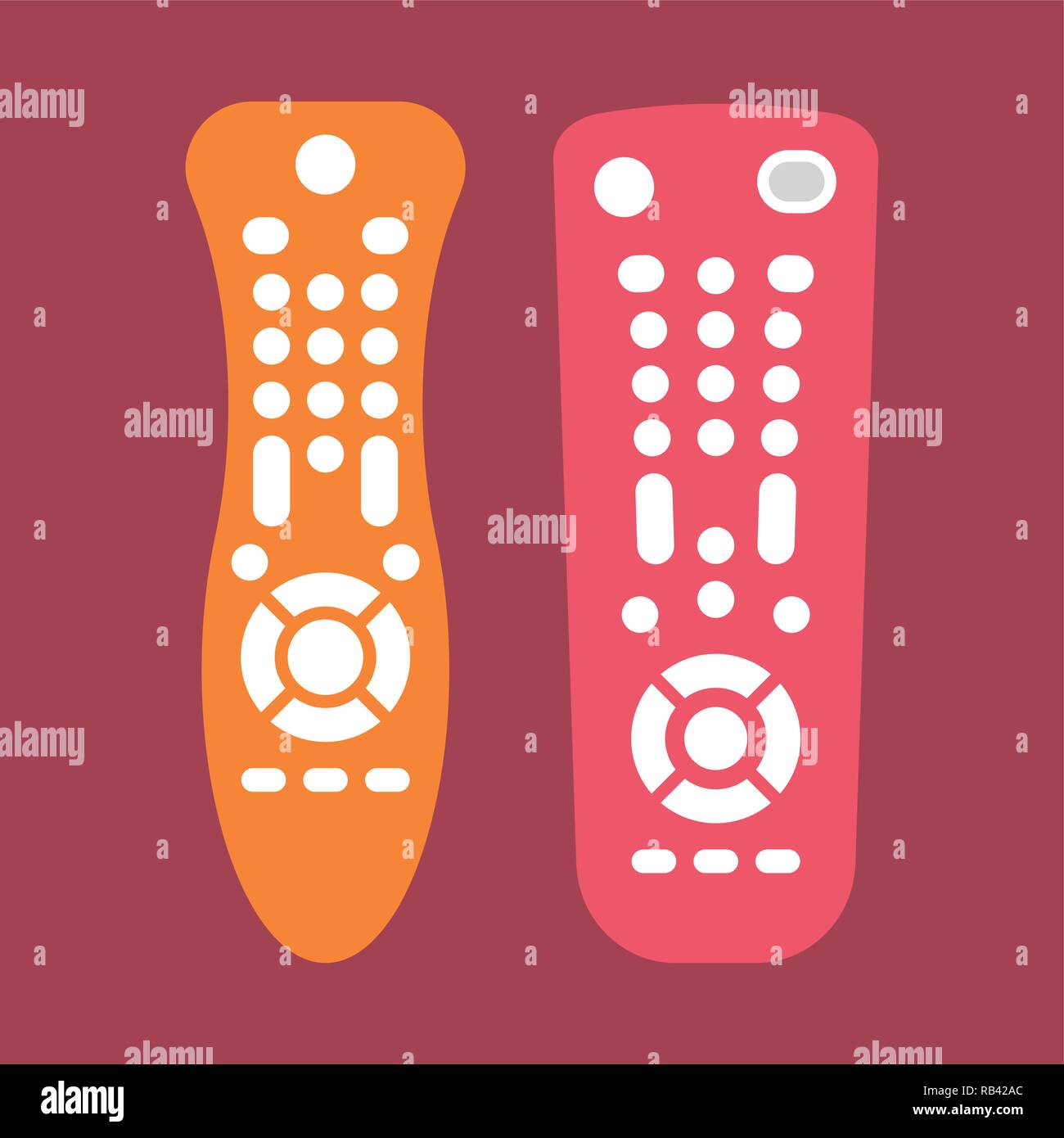 TV remote control colorful vector icons Stock Vector Image & Art - Alamy