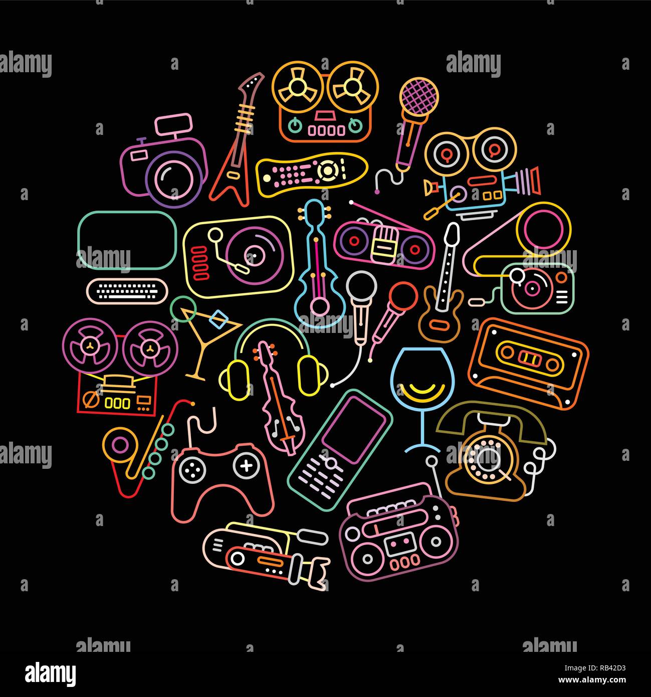 Entertainment Icons Vector