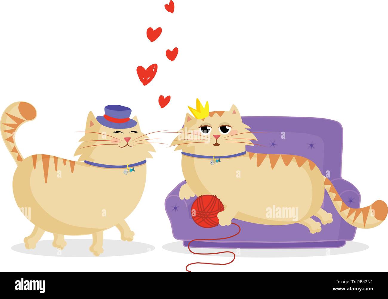Queen and kittens Stock Vector Images - Alamy
