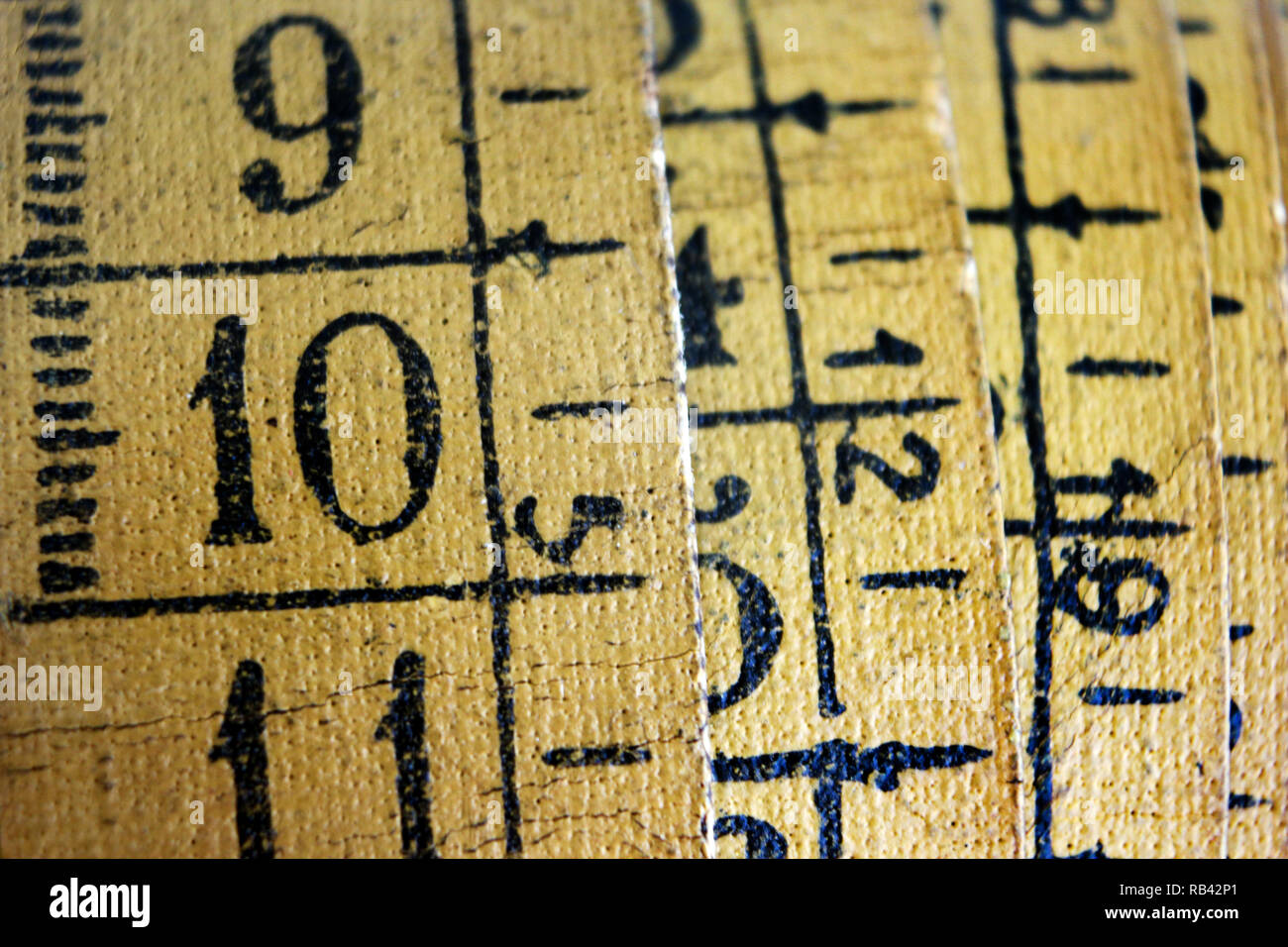 Old measuring tape isolated on white background, close-up Stock Photo ...