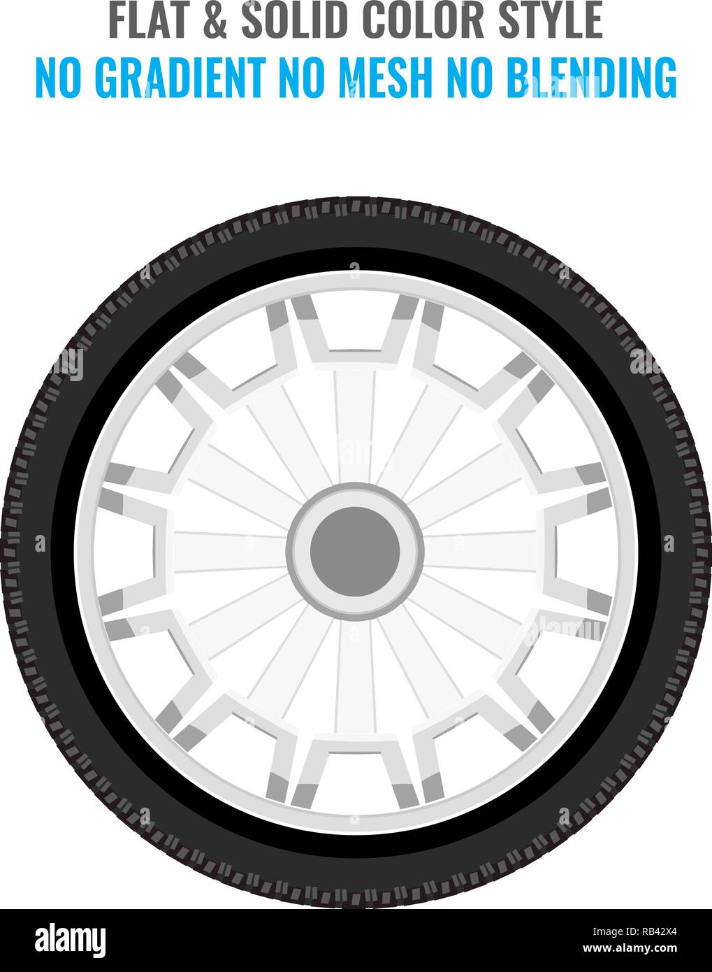 Flat car tire side view Stock Vector Images - Alamy