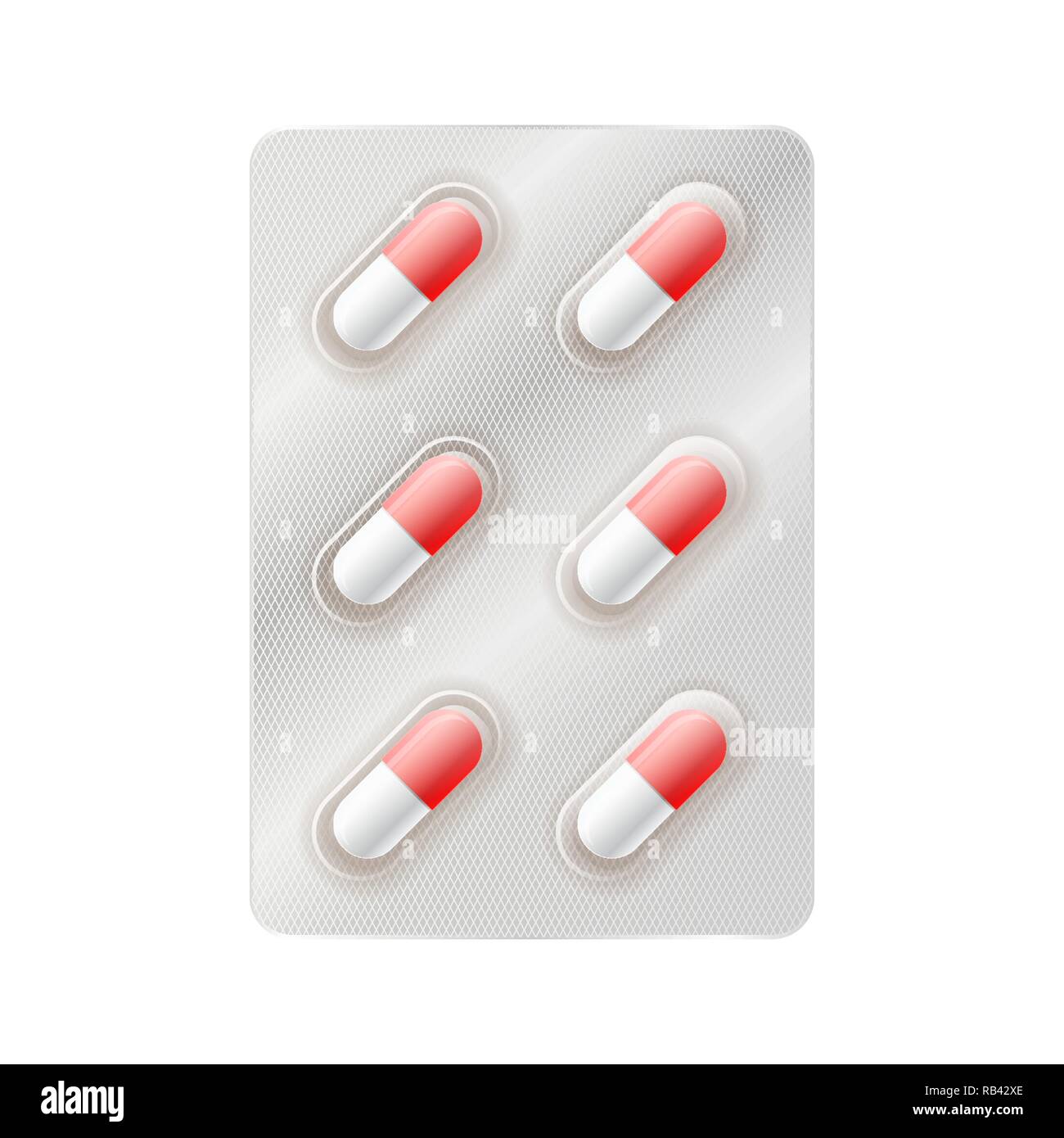 Capsules in blister medical Stock Vector Images - Alamy