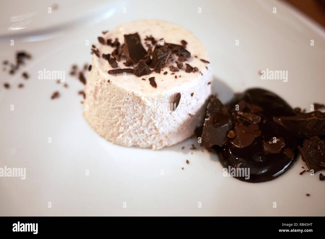 Hazelnut frozen cake Stock Photo - Alamy