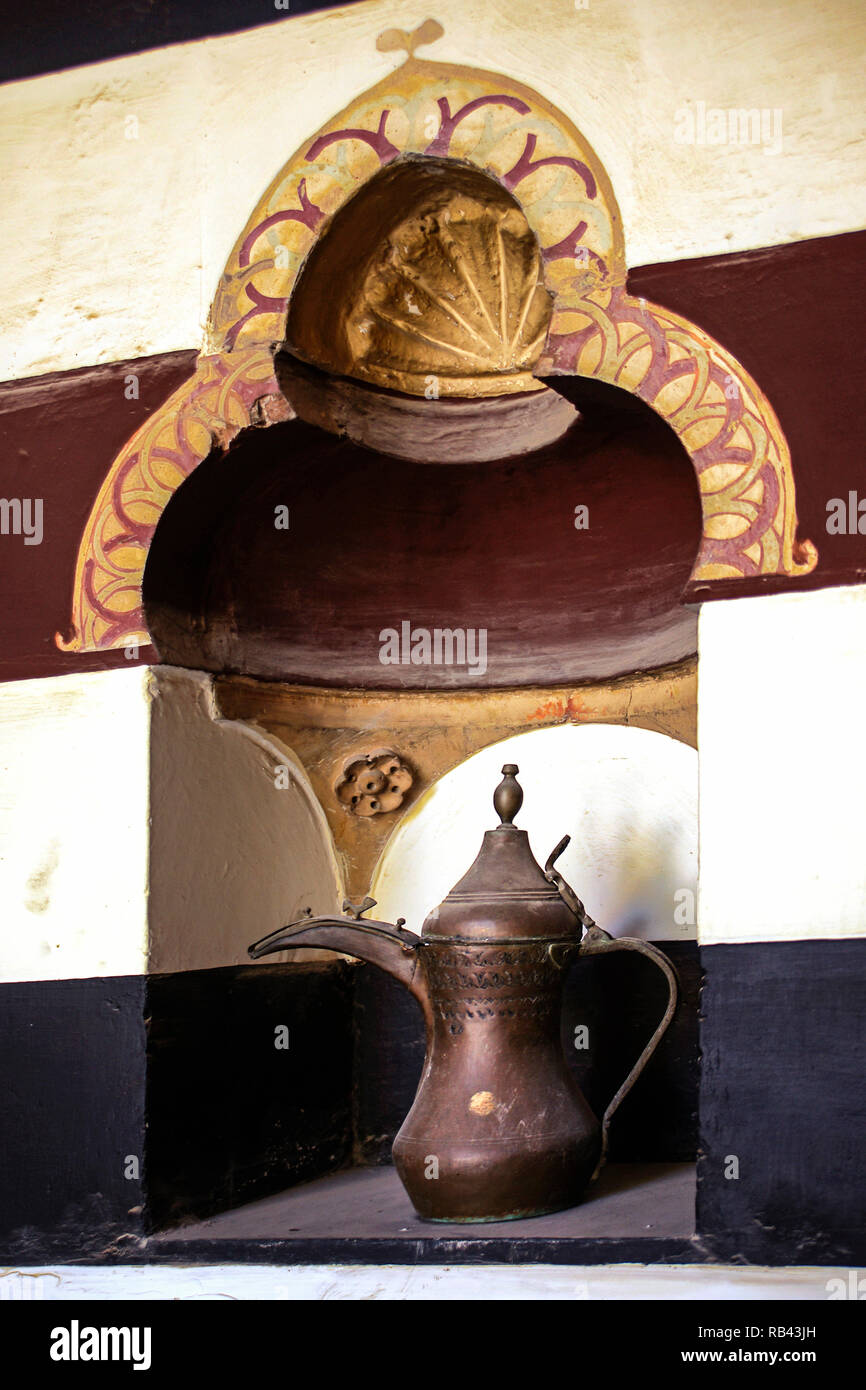 Coffee cane in the Liwan, Beit Dahdah Palace. Damascus. Syria, Middle ...