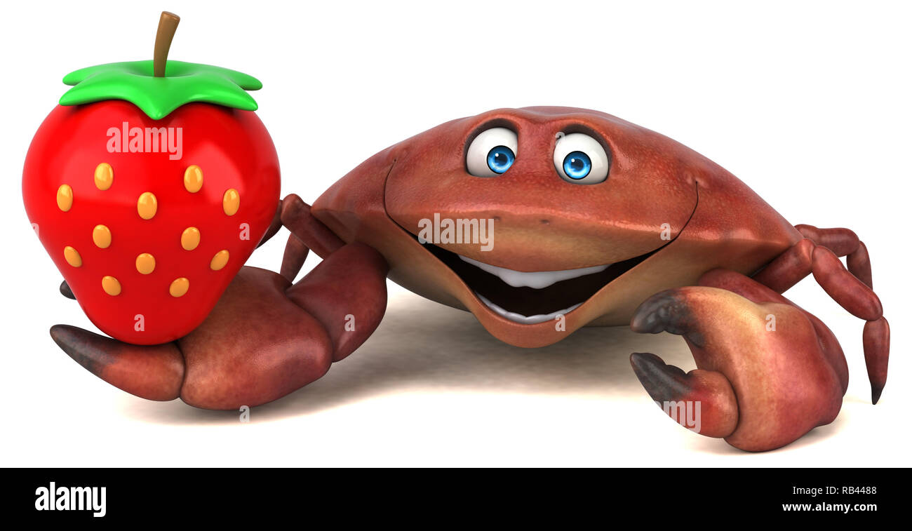 Fun crab - 3D Illustration Stock Photo - Alamy
