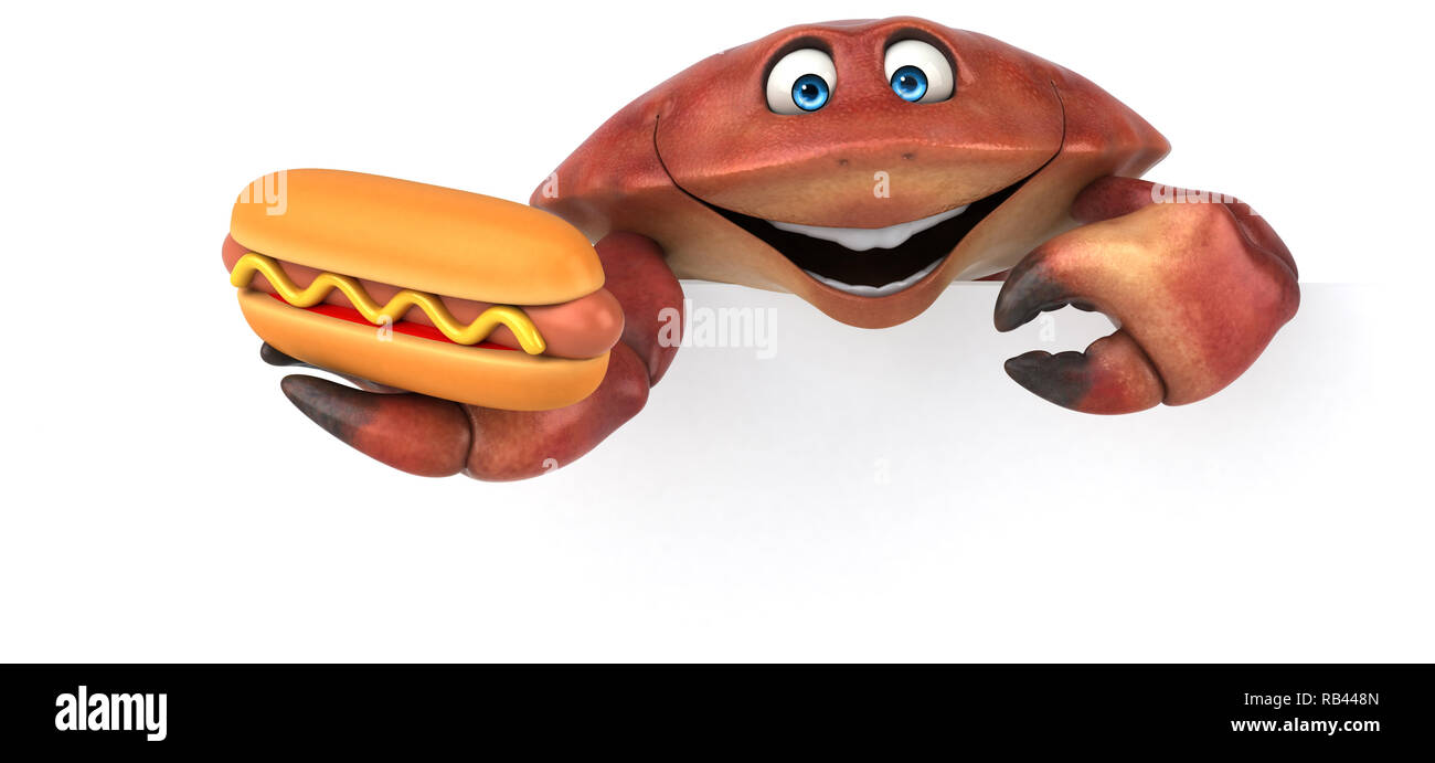 Fun crab - 3D Illustration Stock Photo - Alamy