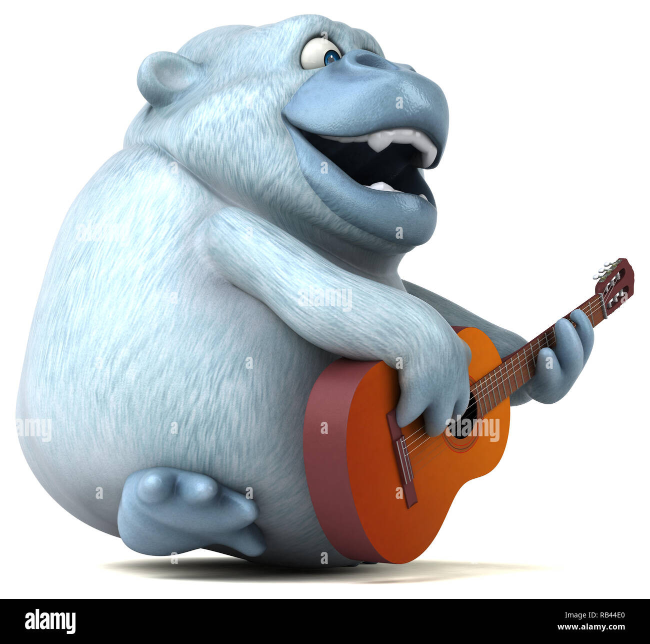 Fun yeti - 3D Illustration Stock Photo - Alamy