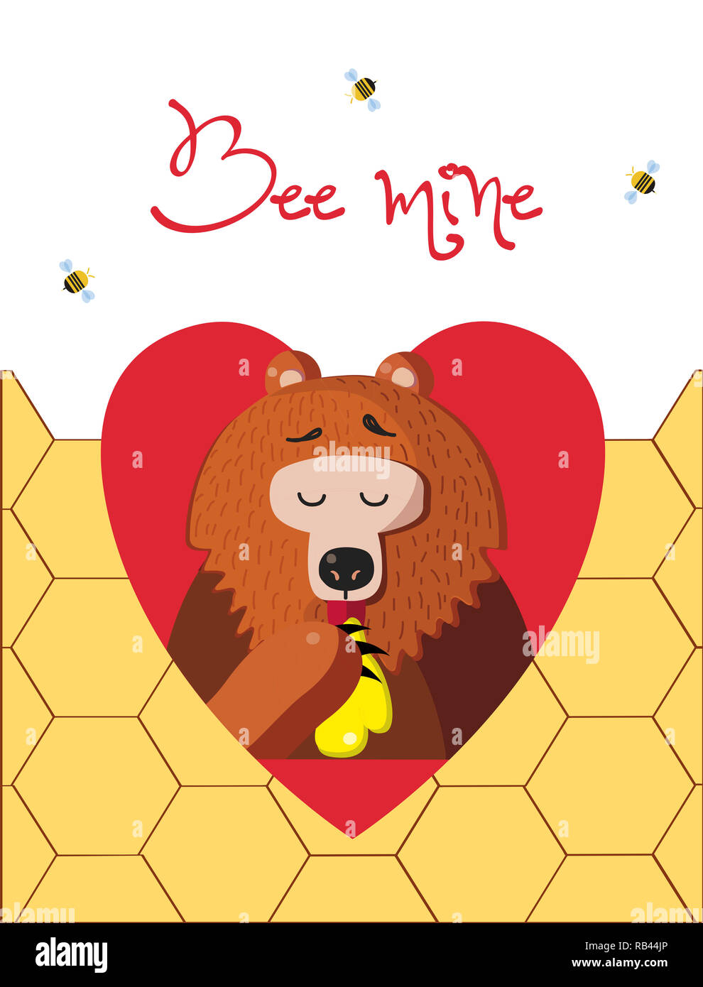 Illustration Cute Cartoon Bee Character High Resolution Stock ...