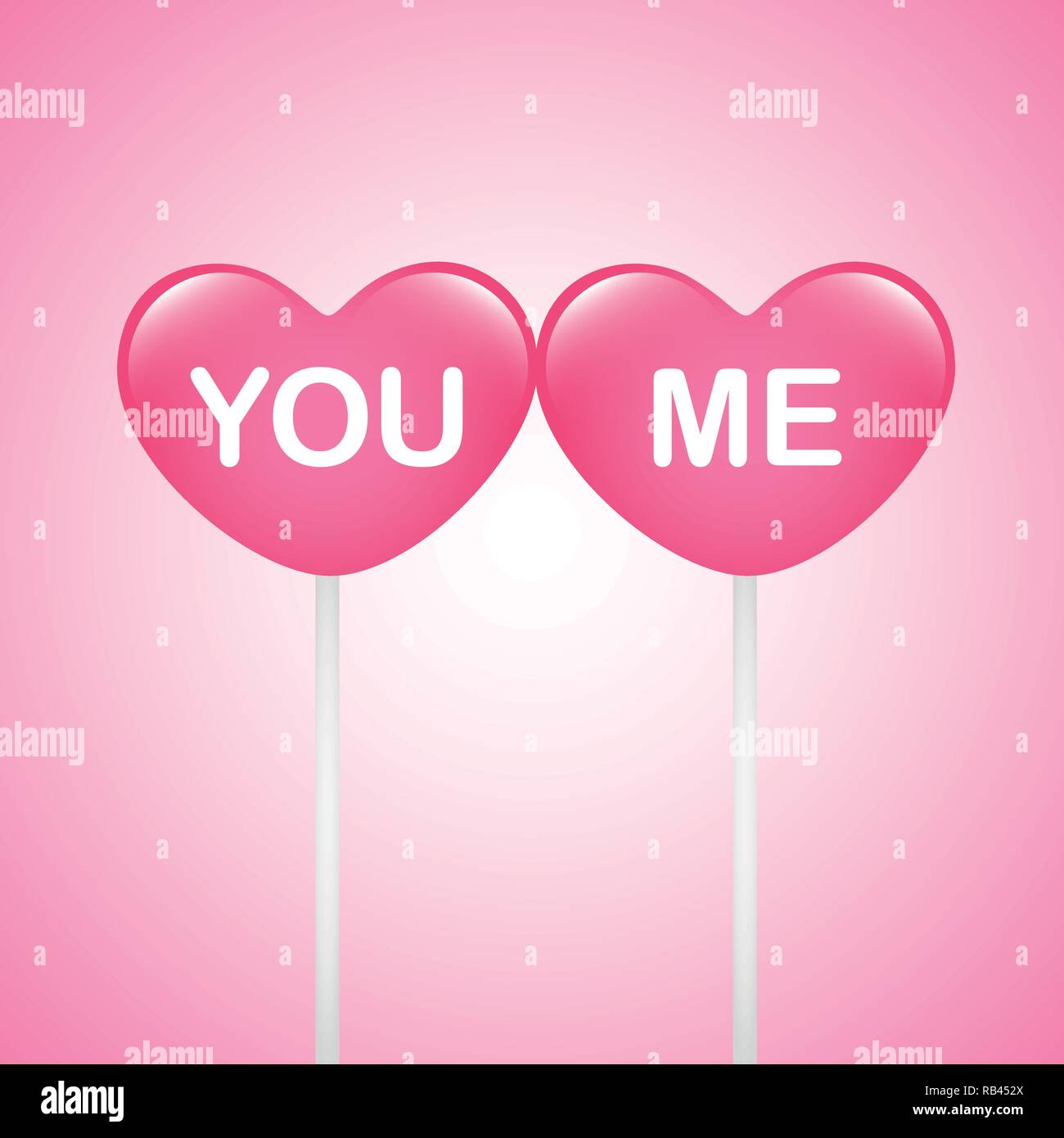 Pink candy heart in Stock Vector Images - Alamy