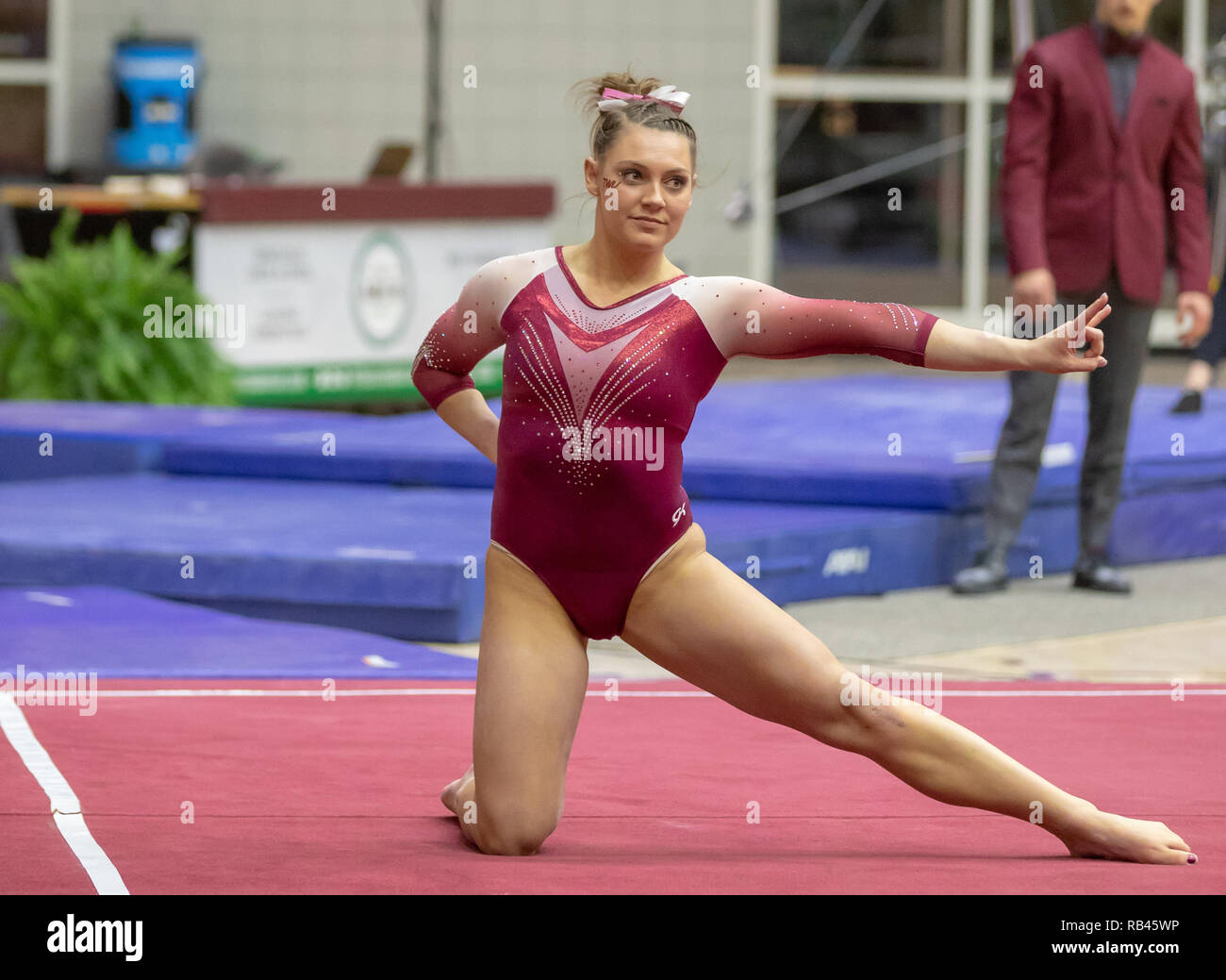 Denton TX, USA. 5th Jan, 2019. TWU's Bria Northrop completes her floor ...