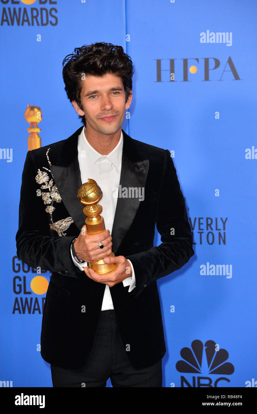 LOS ANGELES, CA. January 06, 2019: Ben Wishaw at the 2019 Golden Globe ...