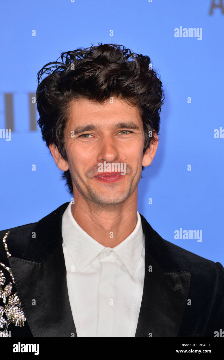 LOS ANGELES, CA. January 06, 2019: Ben Wishaw at the 2019 Golden Globe ...