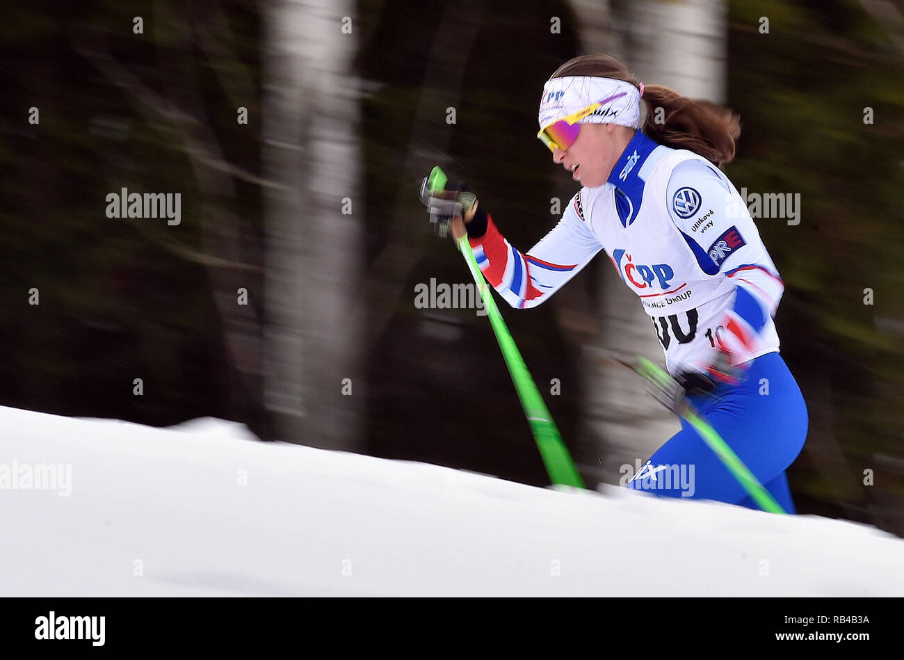 Morave, Czech Republic. 06th Jan, 2019. Anna Sixtova (CZE) competes in ...