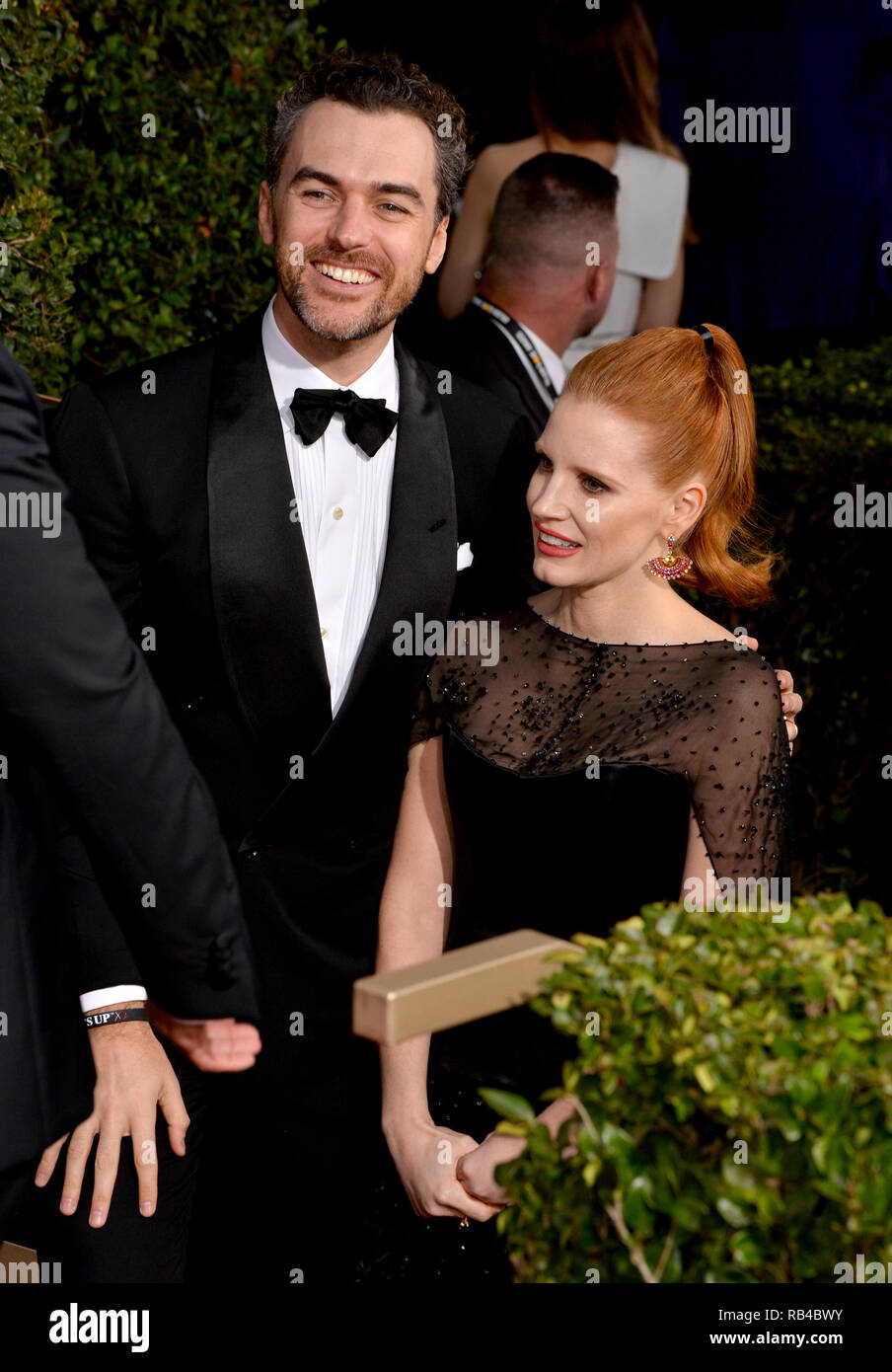 LOS ANGELES, CA. January 06, 2019: Jessica Chastain & Gian Luca Passi ...