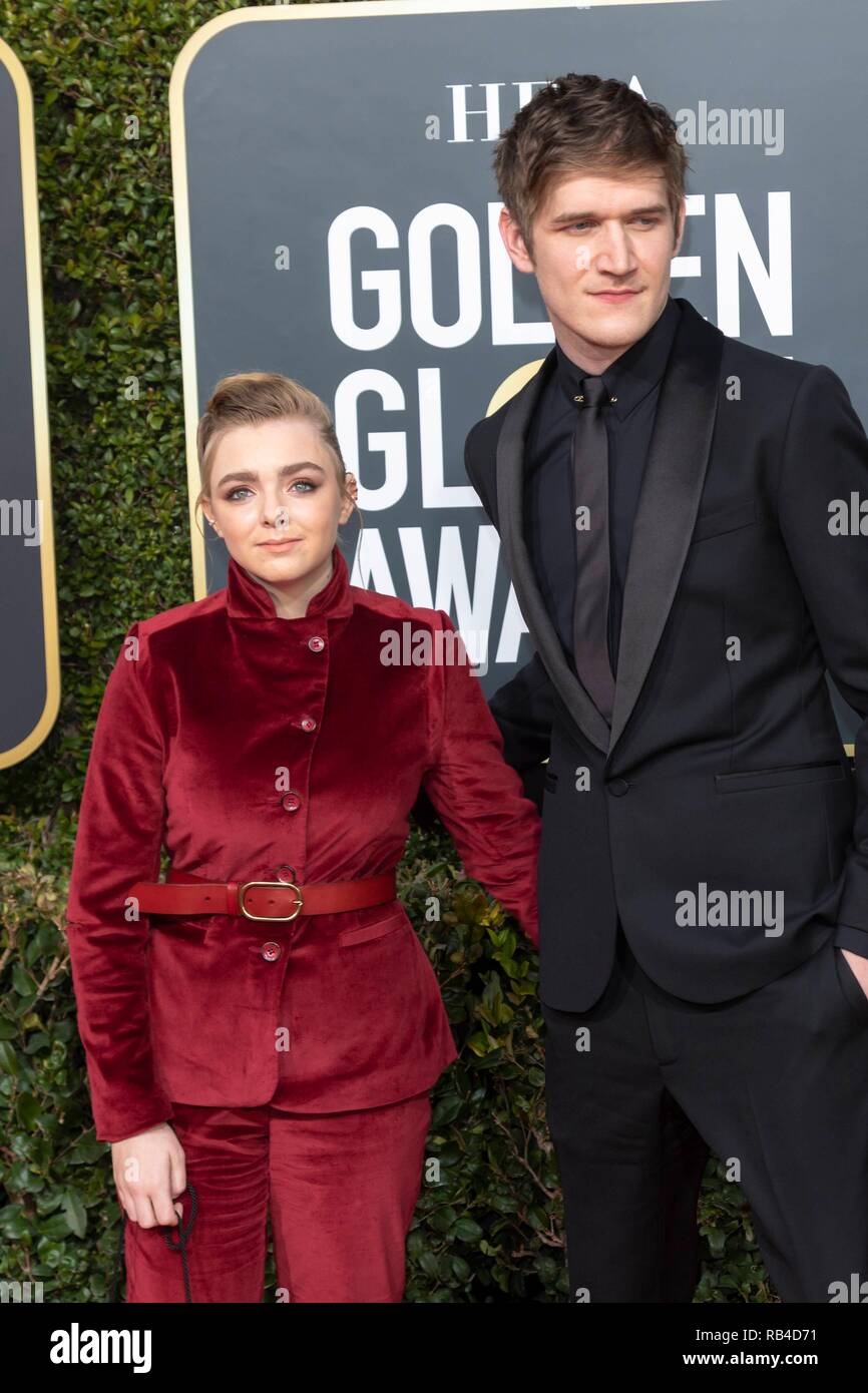 Elsie Fisher and Bo Burnham attend the 76th Annual Golden Globe Awards ...