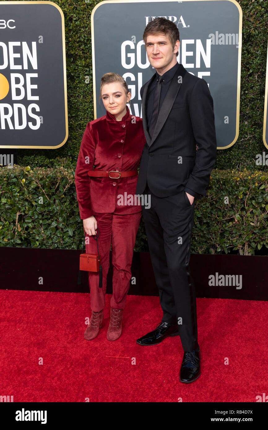Elsie Fisher and Bo Burnham attend the 76th Annual Golden Globe Awards ...