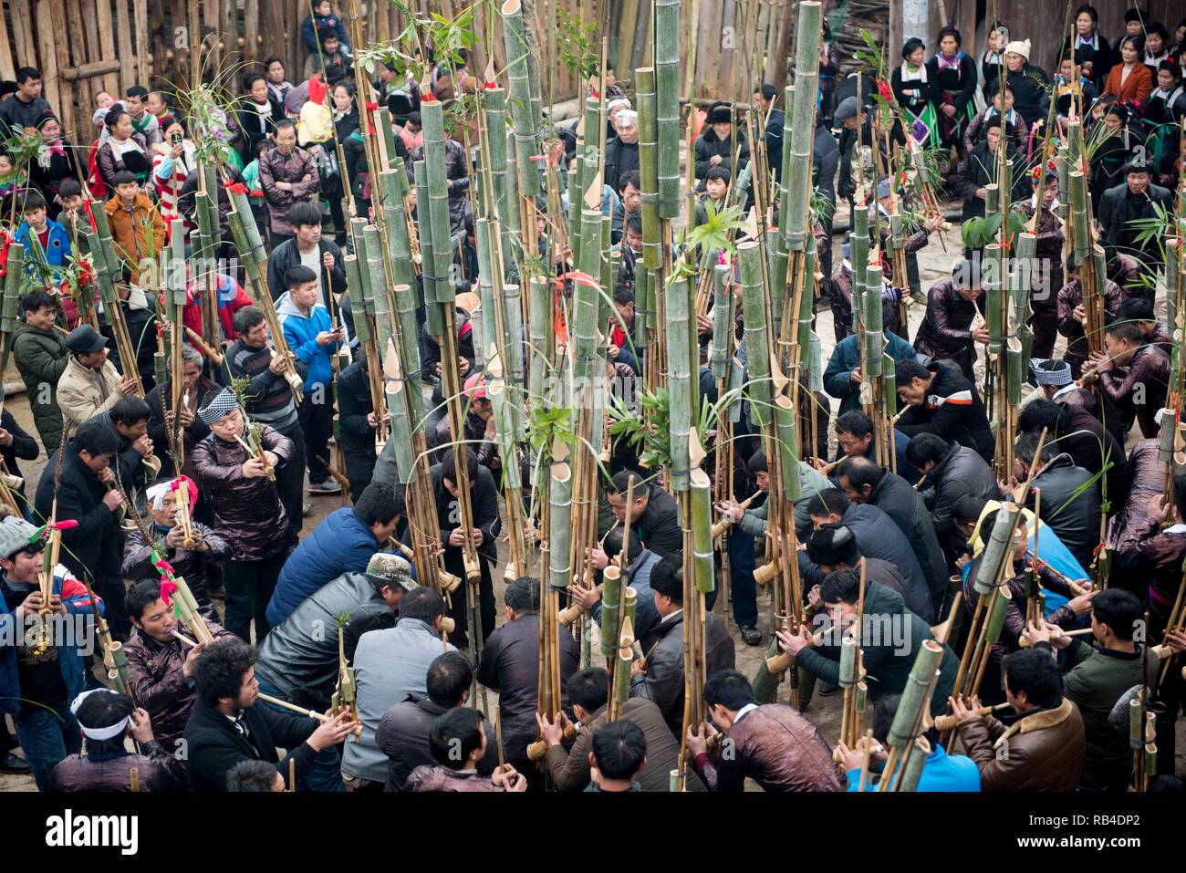 Qiandongnan, China's Guizhou Province. 6th Jan, 2019. People of Miao ...