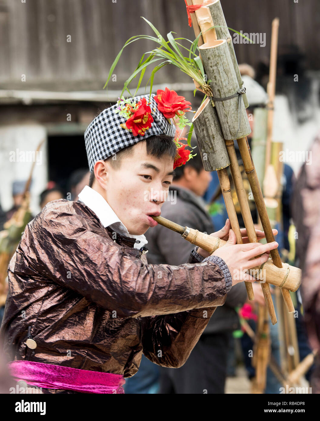 Qiandongnan, China's Guizhou Province. 6th Jan, 2019. People of Miao ...