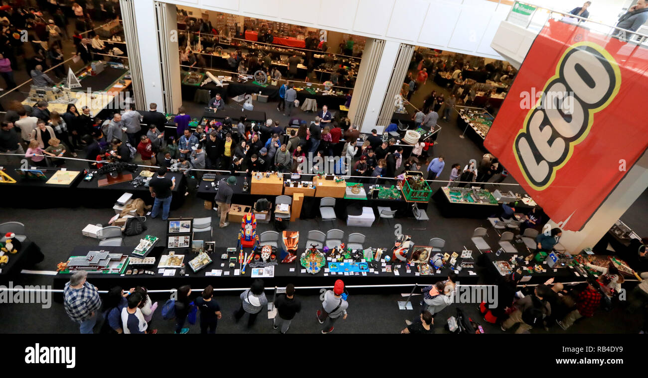 Los Angeles, USA. 6th Jan, 2019. People attend Bricks LA in Los Angeles ...