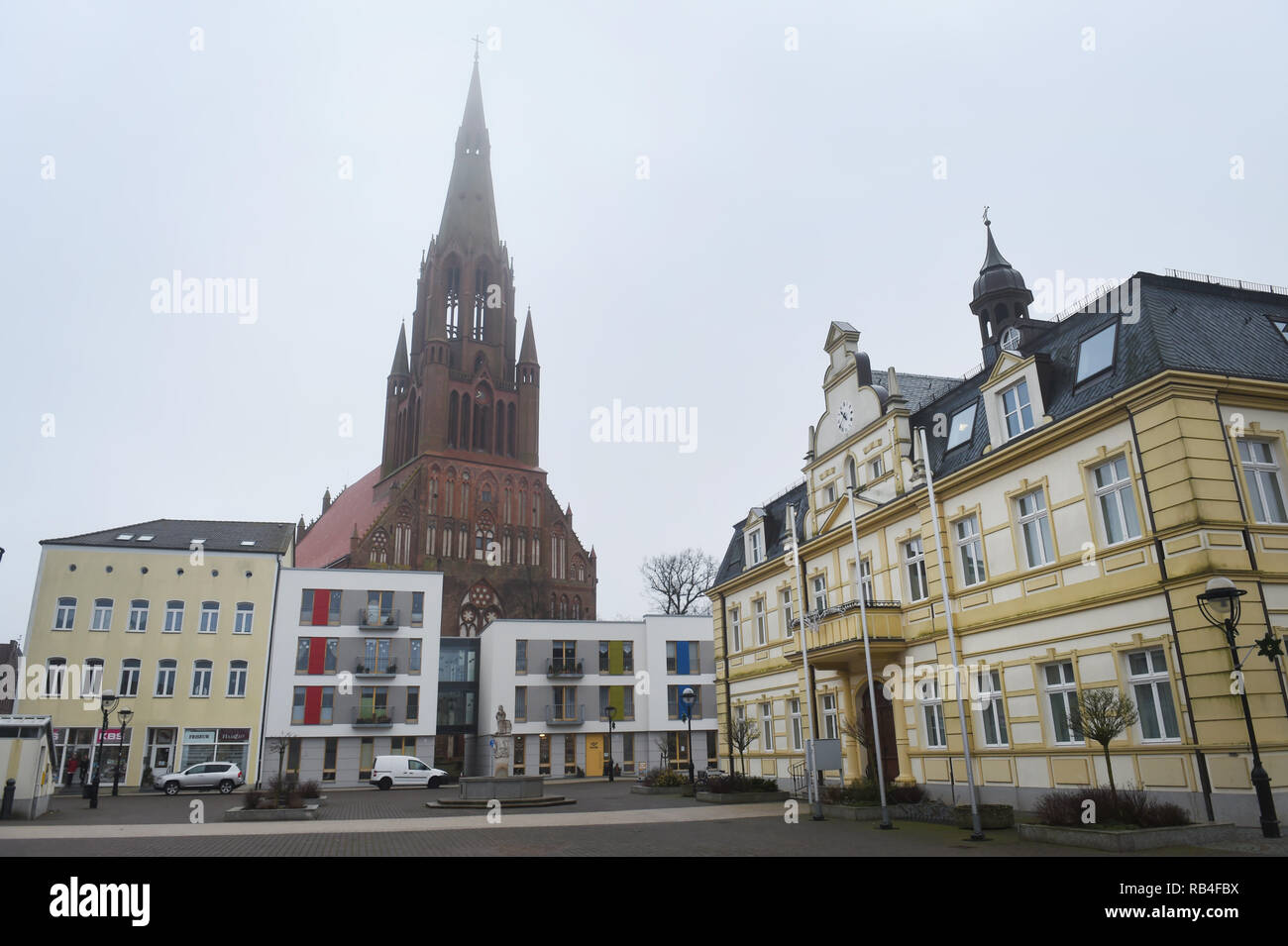 Demmin, Germany. 07th Jan, 2019. The church St. Bartholomaei in Demmin ...