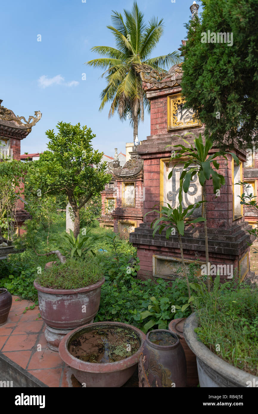 Buddhist temple cemetery view, Bietnam Stock Photo - Alamy