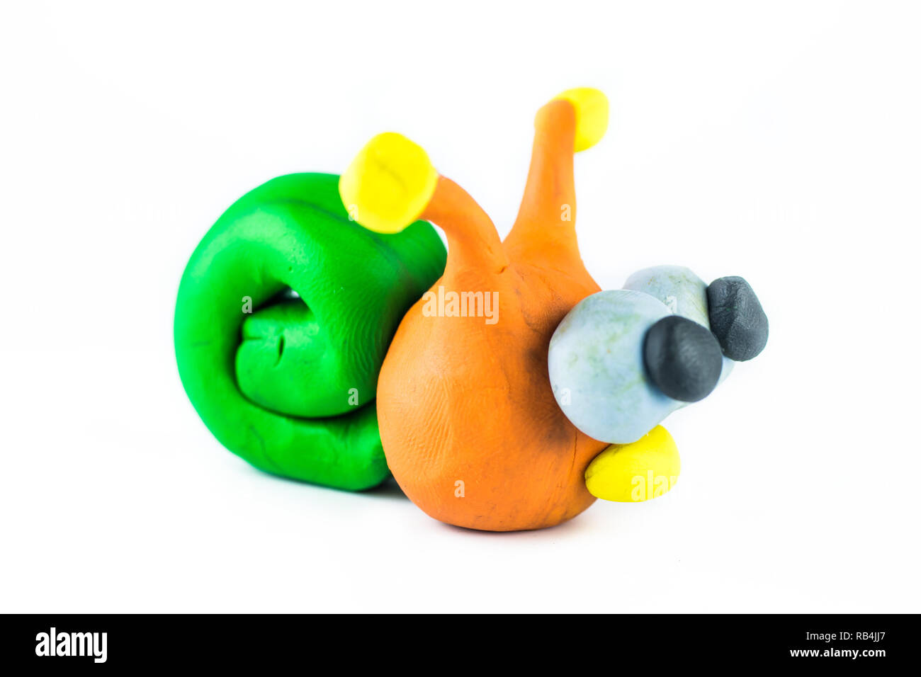 snail ,clay on white background Stock Photo - Alamy
