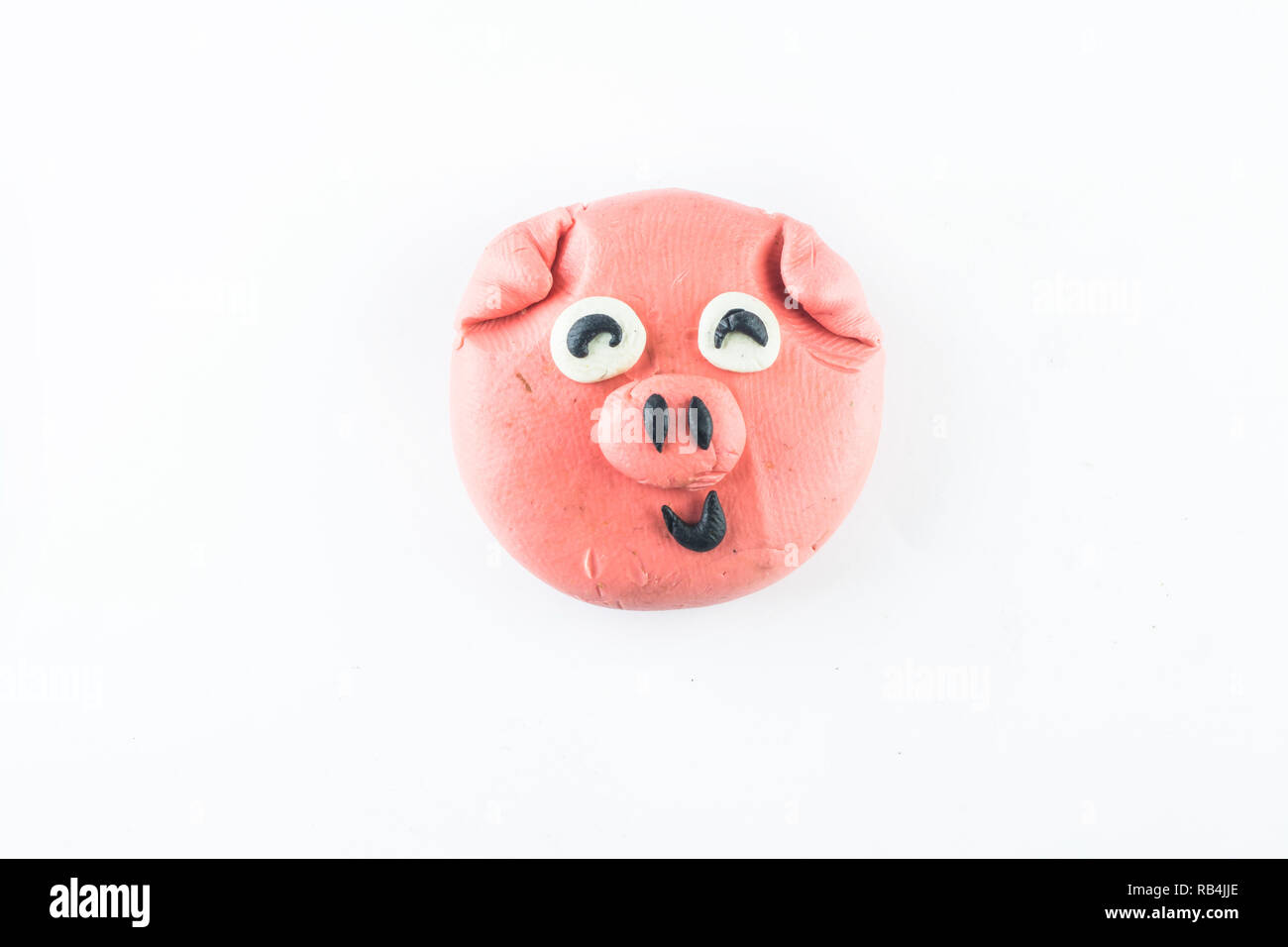 pig , clay on white background Stock Photo - Alamy