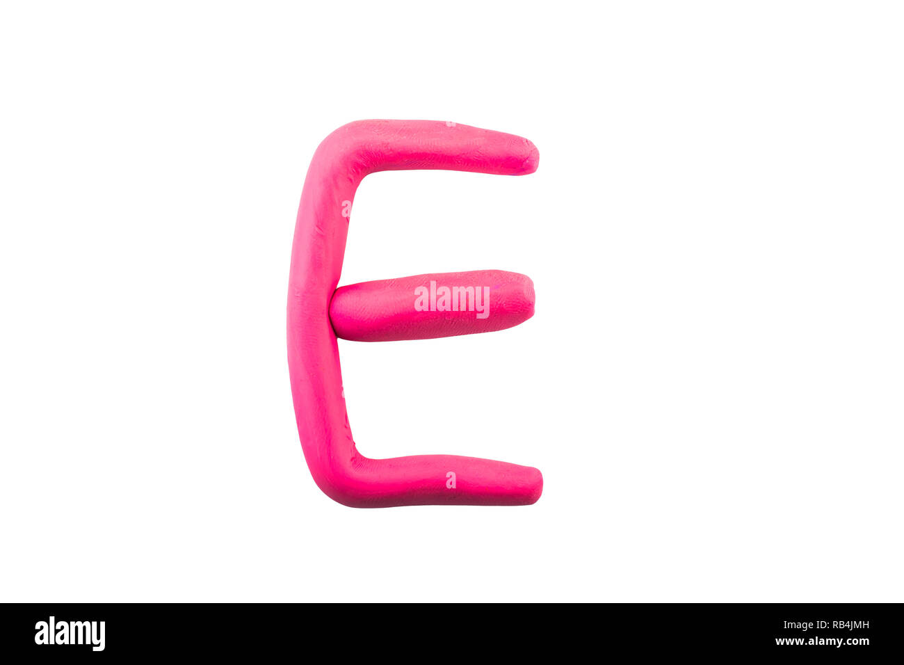 English letters, clay on white background Stock Photo - Alamy