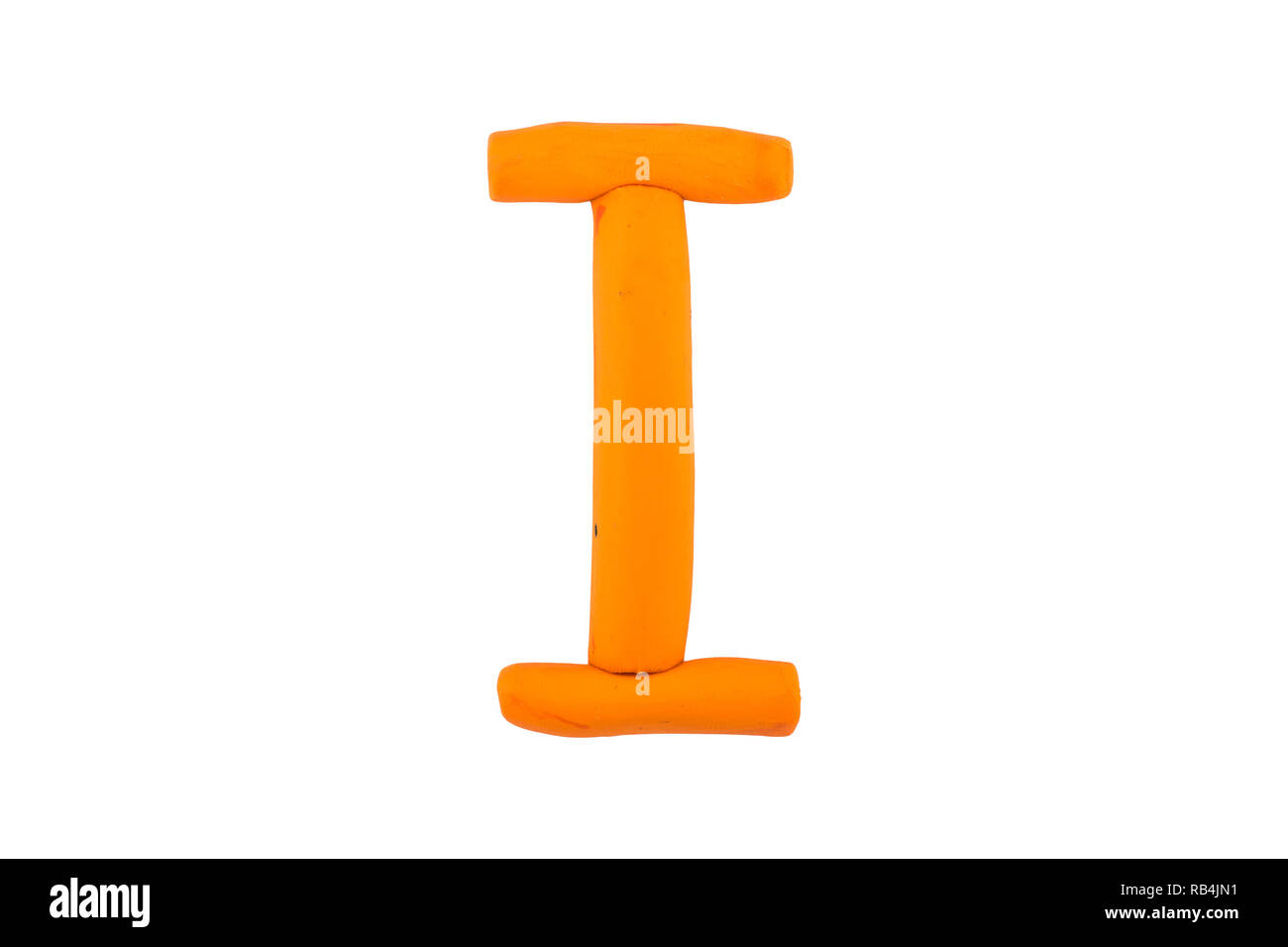 English letters, clay on white background Stock Photo - Alamy