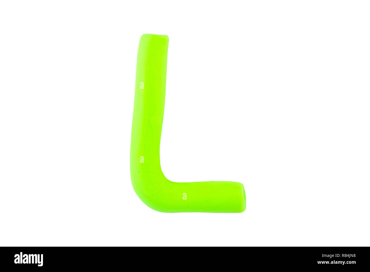 English letters, clay on white background Stock Photo - Alamy