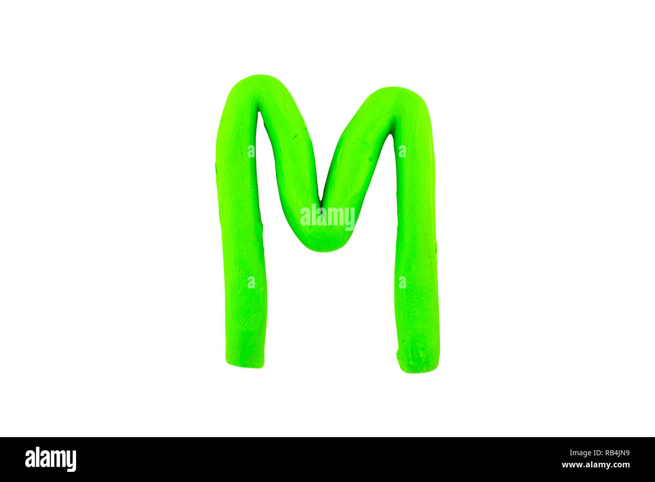 English letters, clay on white background Stock Photo - Alamy