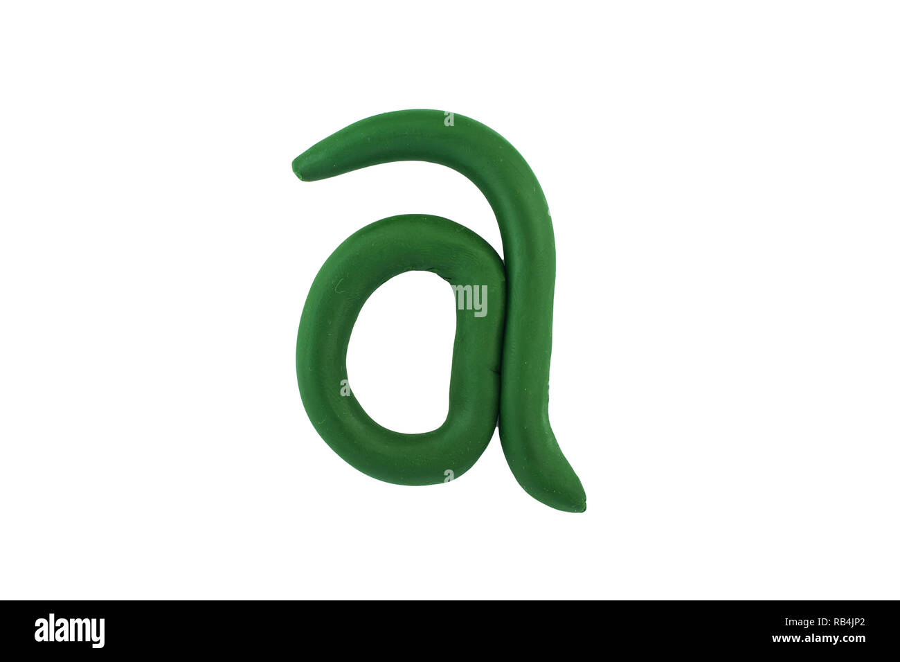 English letters, clay on white background Stock Photo - Alamy