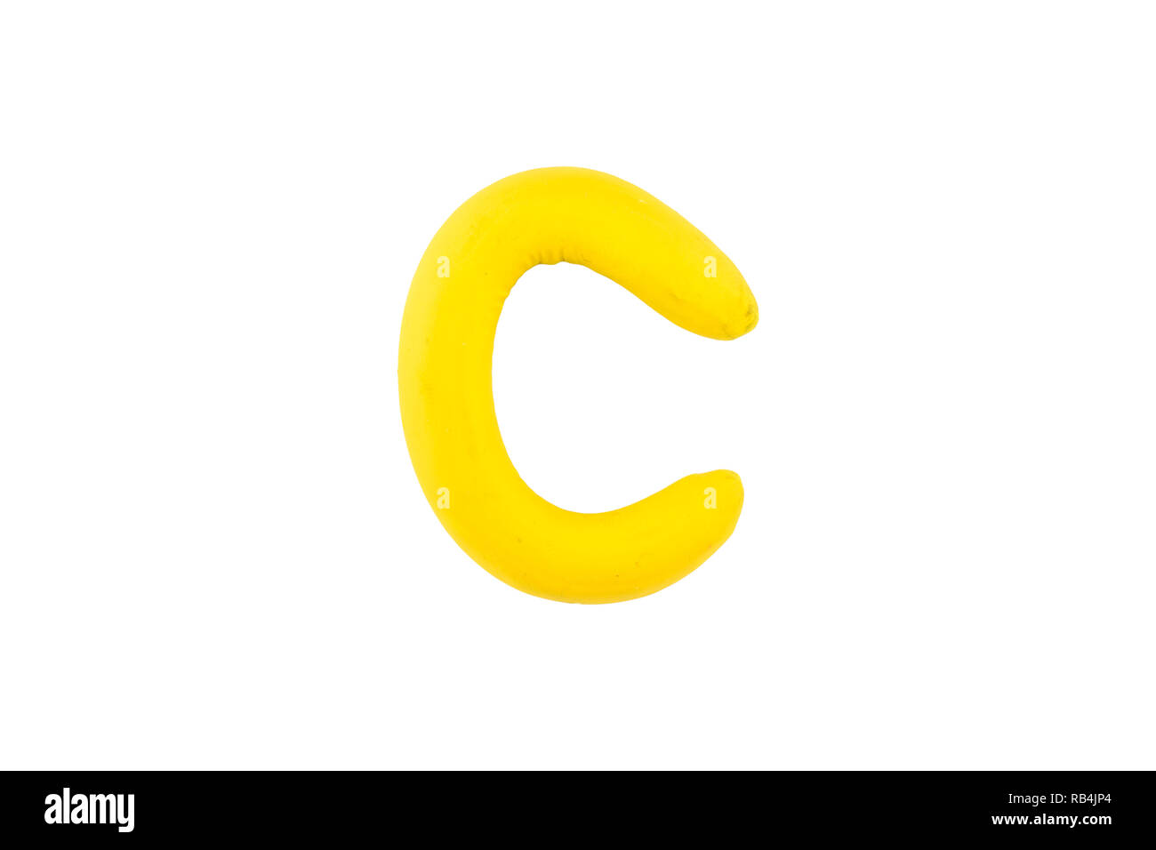 English letters, clay on white background Stock Photo - Alamy