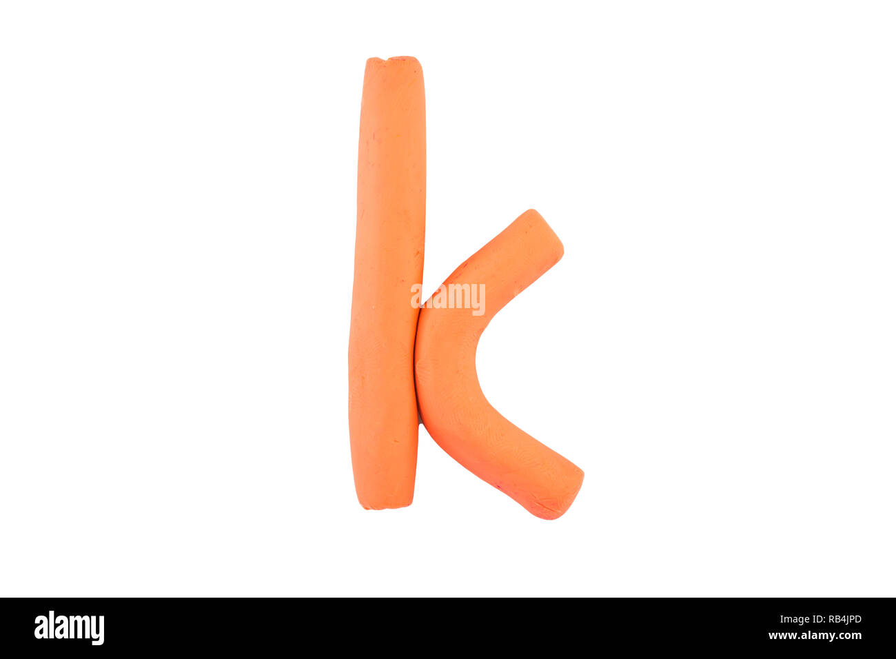 English letters, clay on white background Stock Photo - Alamy