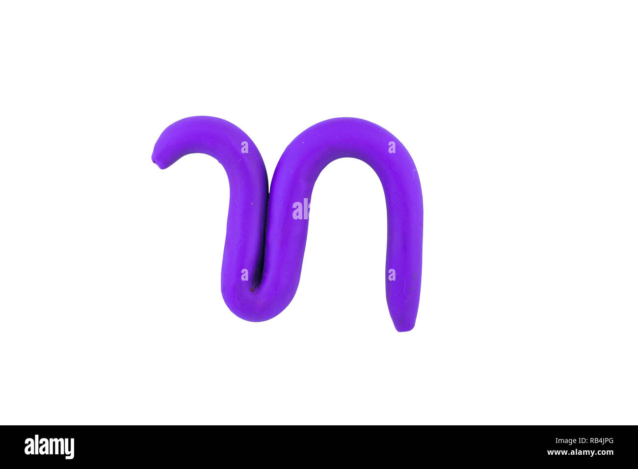 English letters, clay on white background Stock Photo - Alamy