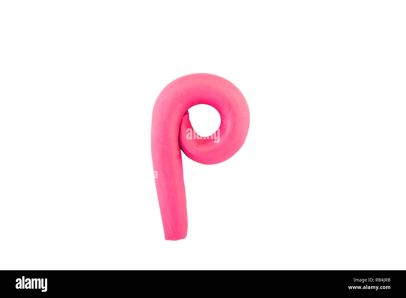 English letters, clay on white background Stock Photo - Alamy