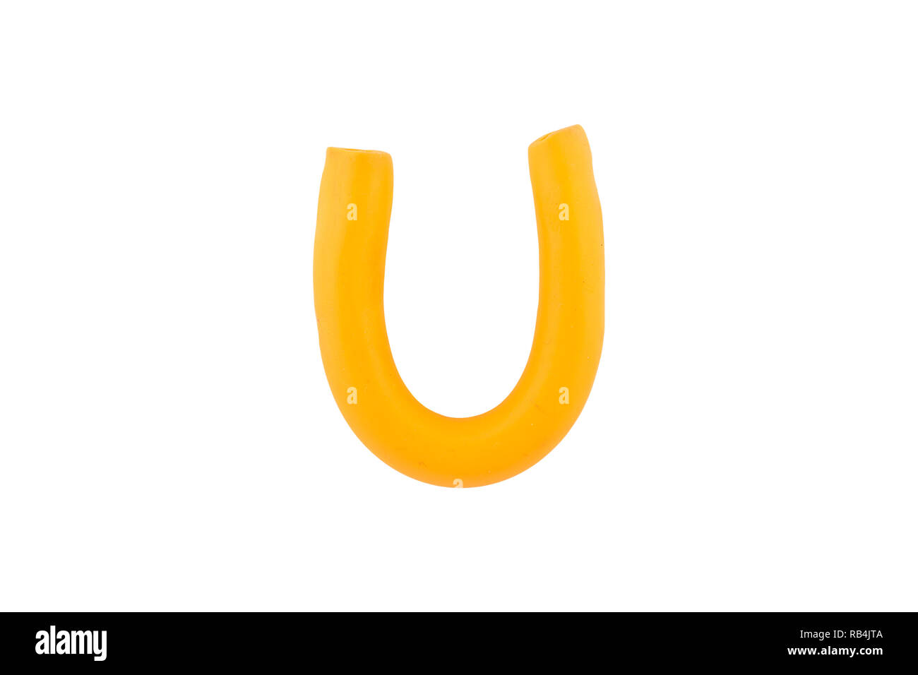 English letters, clay on white background Stock Photo - Alamy