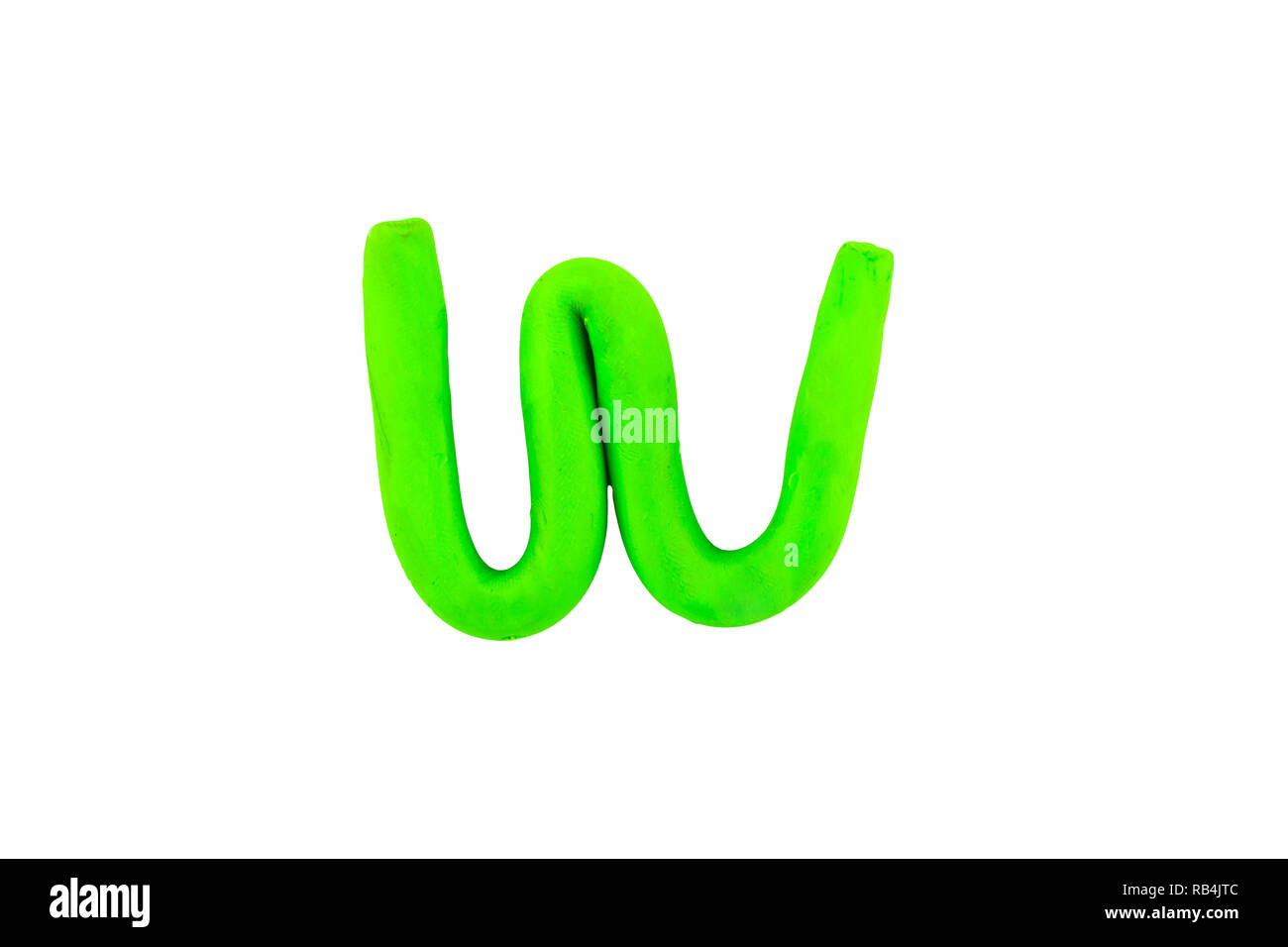 English letters, clay on white background Stock Photo - Alamy