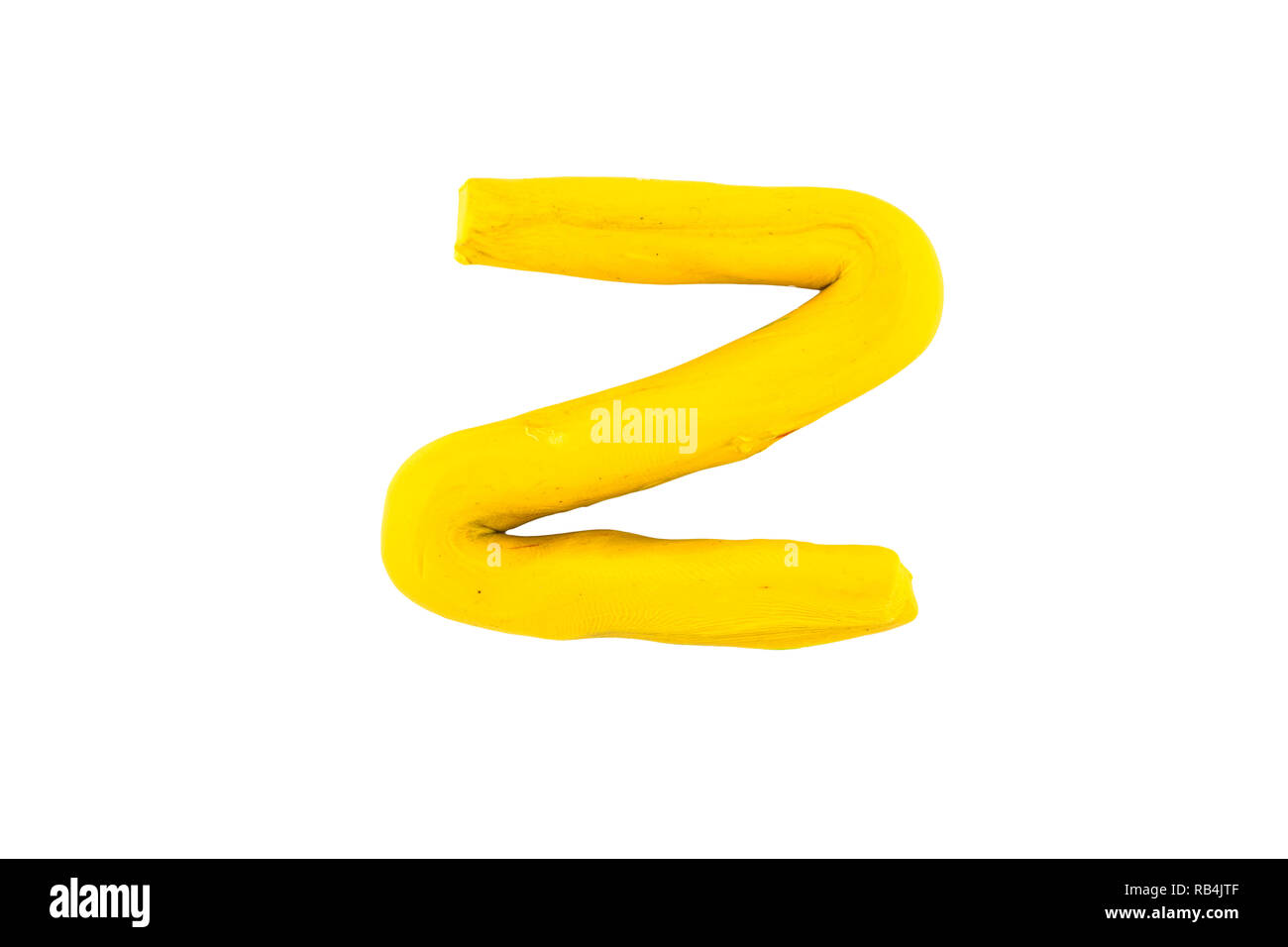 English letters, clay on white background Stock Photo - Alamy