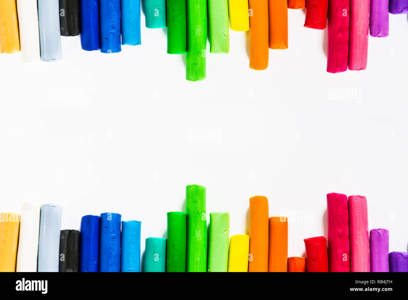 modeling clay of different colors background Stock Photo - Alamy